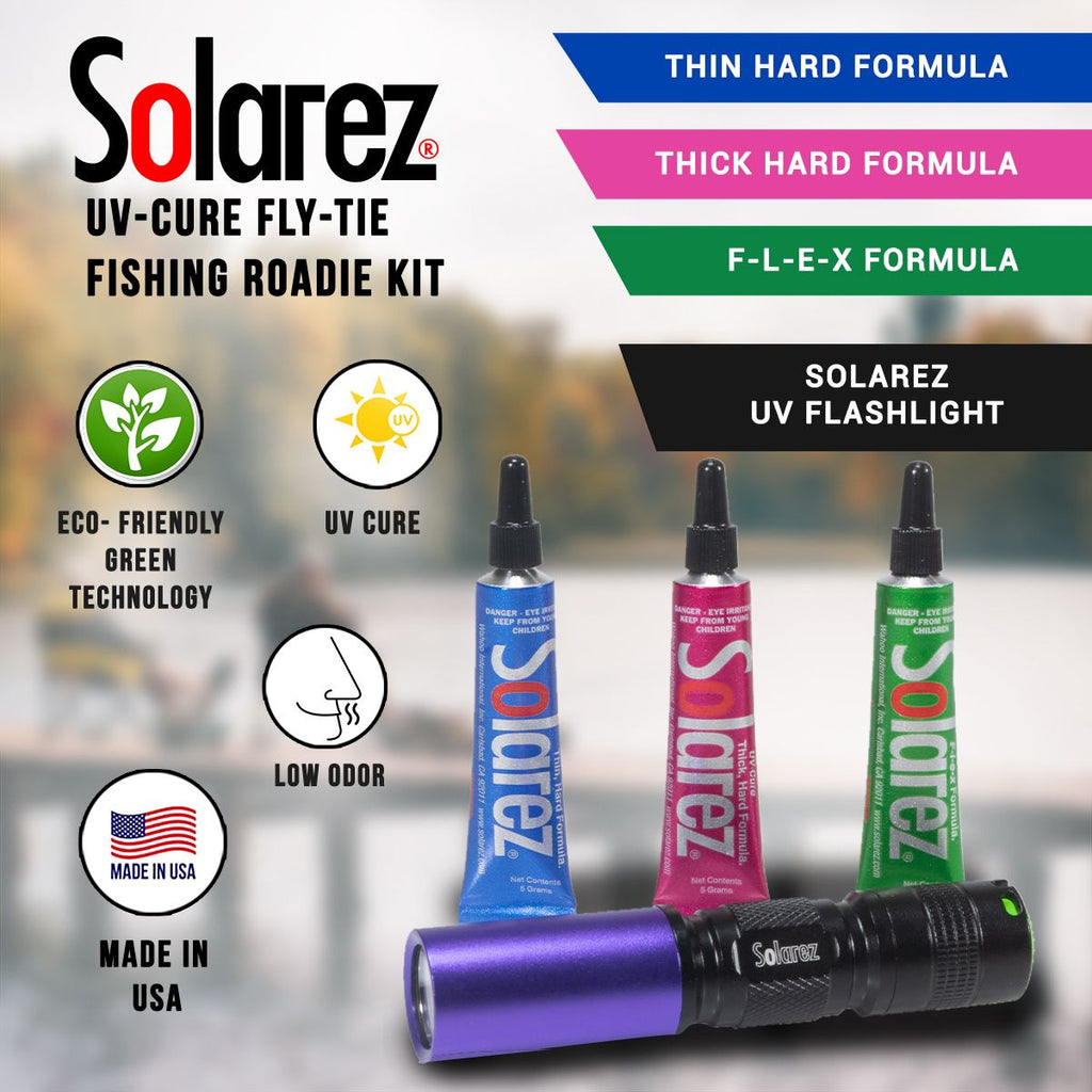 Solarez Roadie Kit - Fly Tying UV Resin & Light – Fly Artist