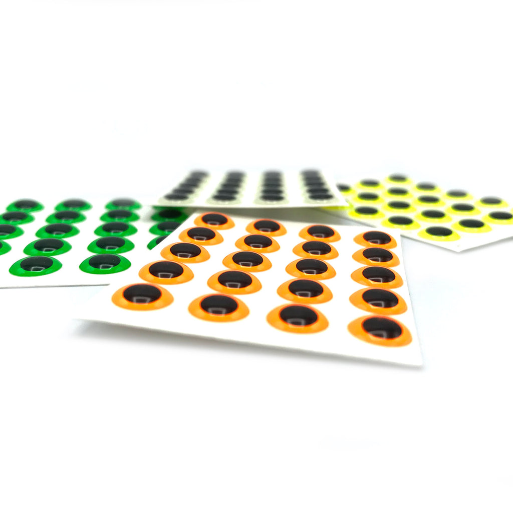 Fluorescent Fly Eyes : Fly Tying Adhesive Eyes : Hareline – Fly Artist