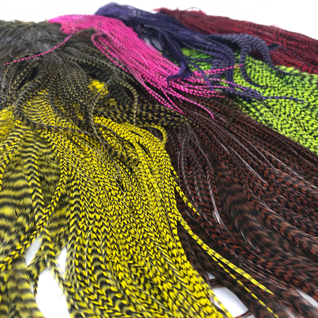 Half Grizzly Rooster Saddles : Hareline – Fly Artist