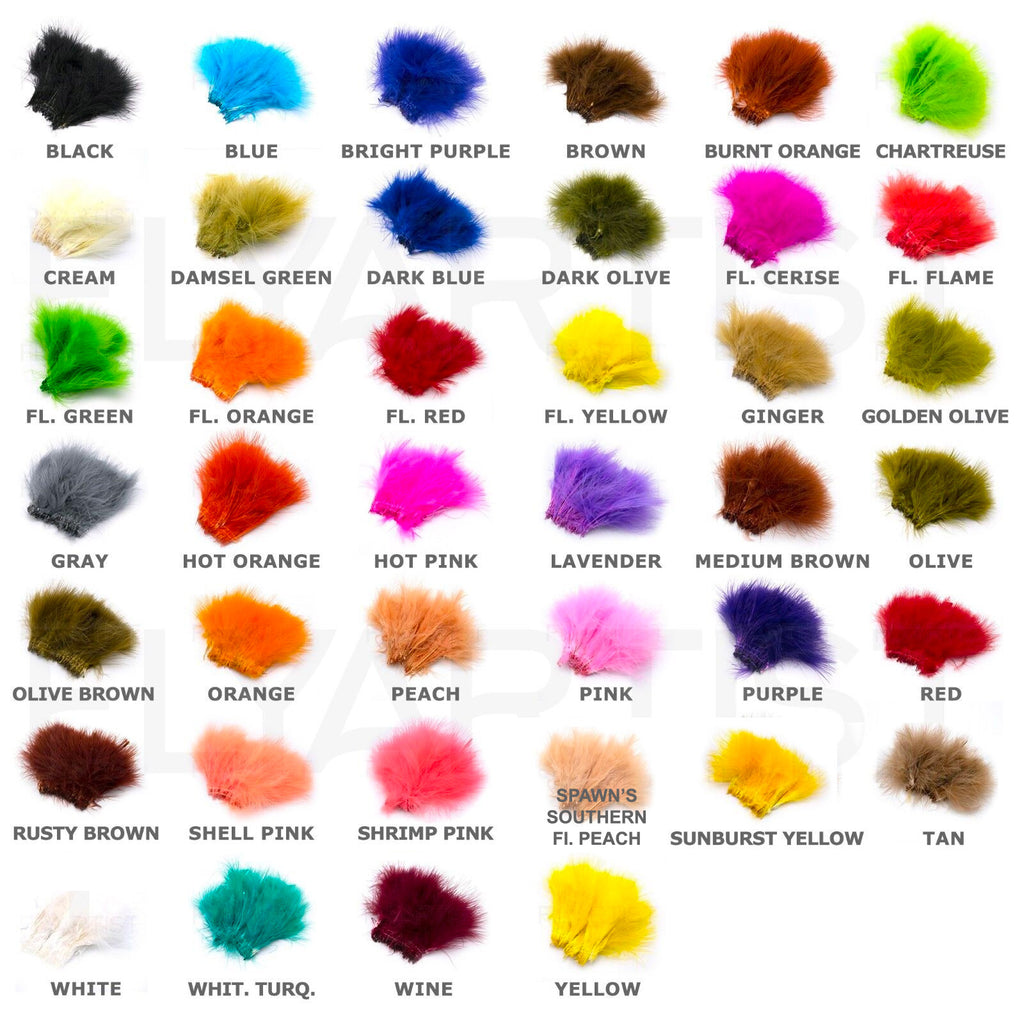 Bulk Marabou Strung Blood Quills (1 oz Pack) : Hareline – Fly Artist