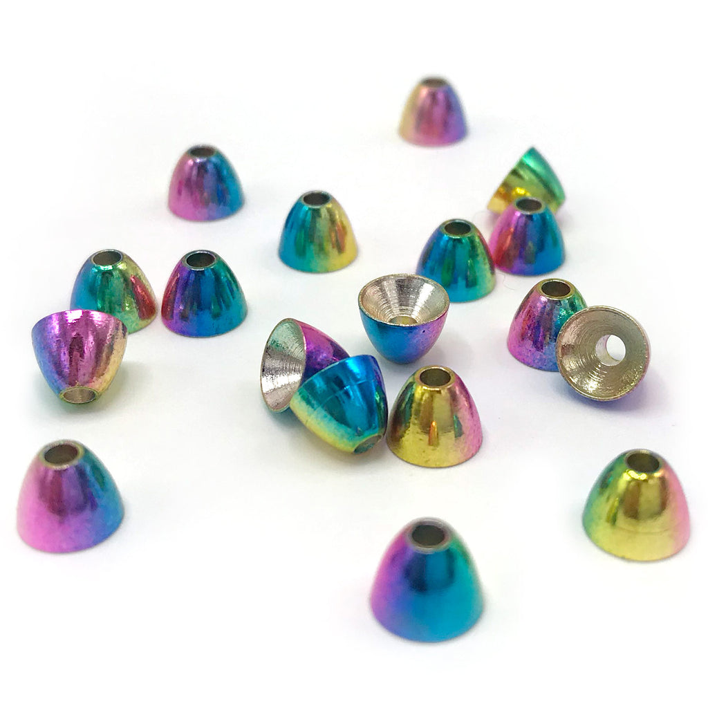 Rainbow Brass Cones : Hareline – Fly Artist